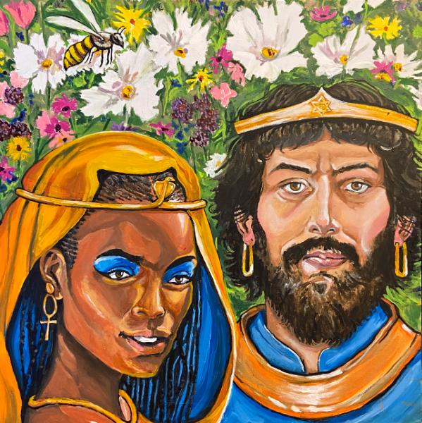 King David, the Queen of Sheba & the Bee - RICHARD HILL ART