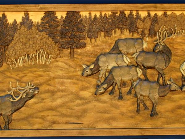 Relief Panel #1 - Roni Art Wood Sculpture